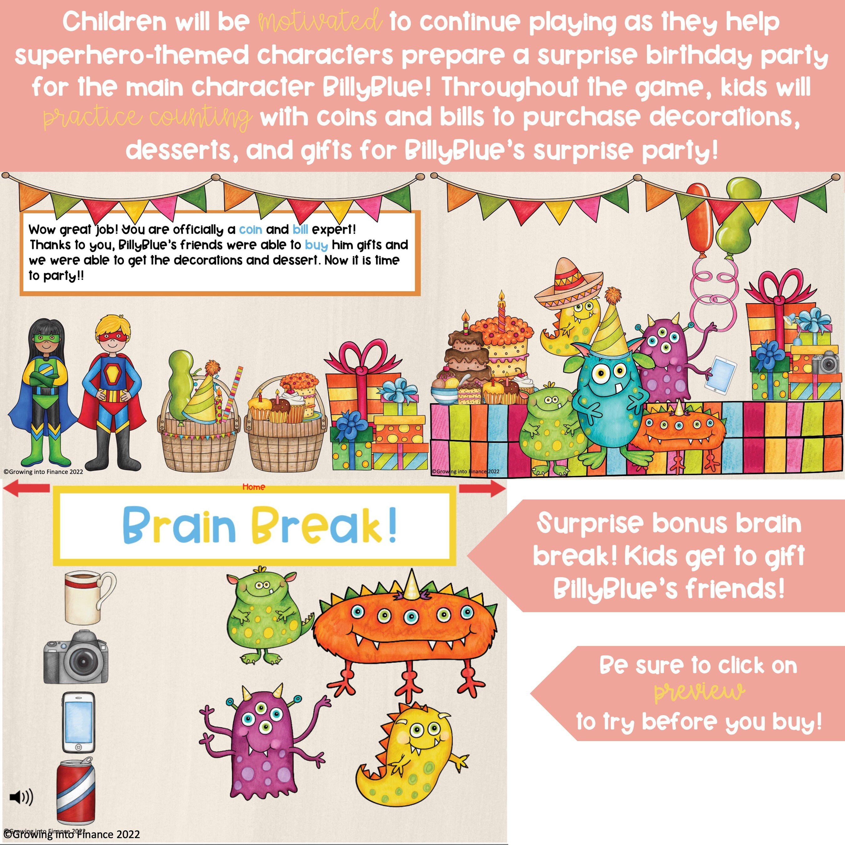 Interactive Money Game | INSTANT DOWNLOAD | Money Identification | Math ...