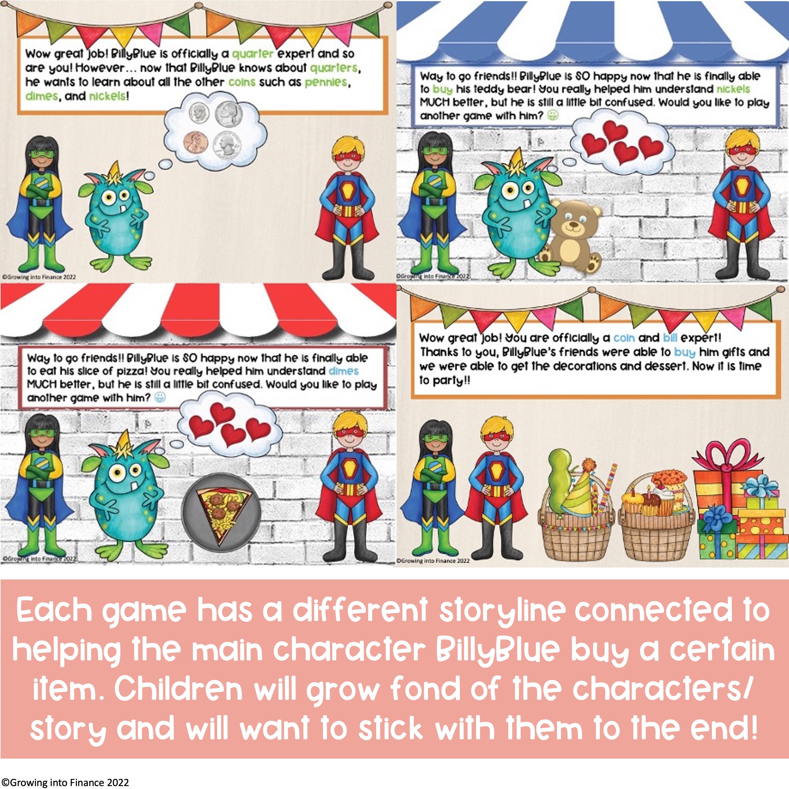 Counting Money Games Bundle | INSTANT DOWNLOAD | Kids Financial ...