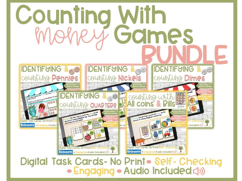 Counting Money Games Bundle | INSTANT DOWNLOAD | Kids Financial ...