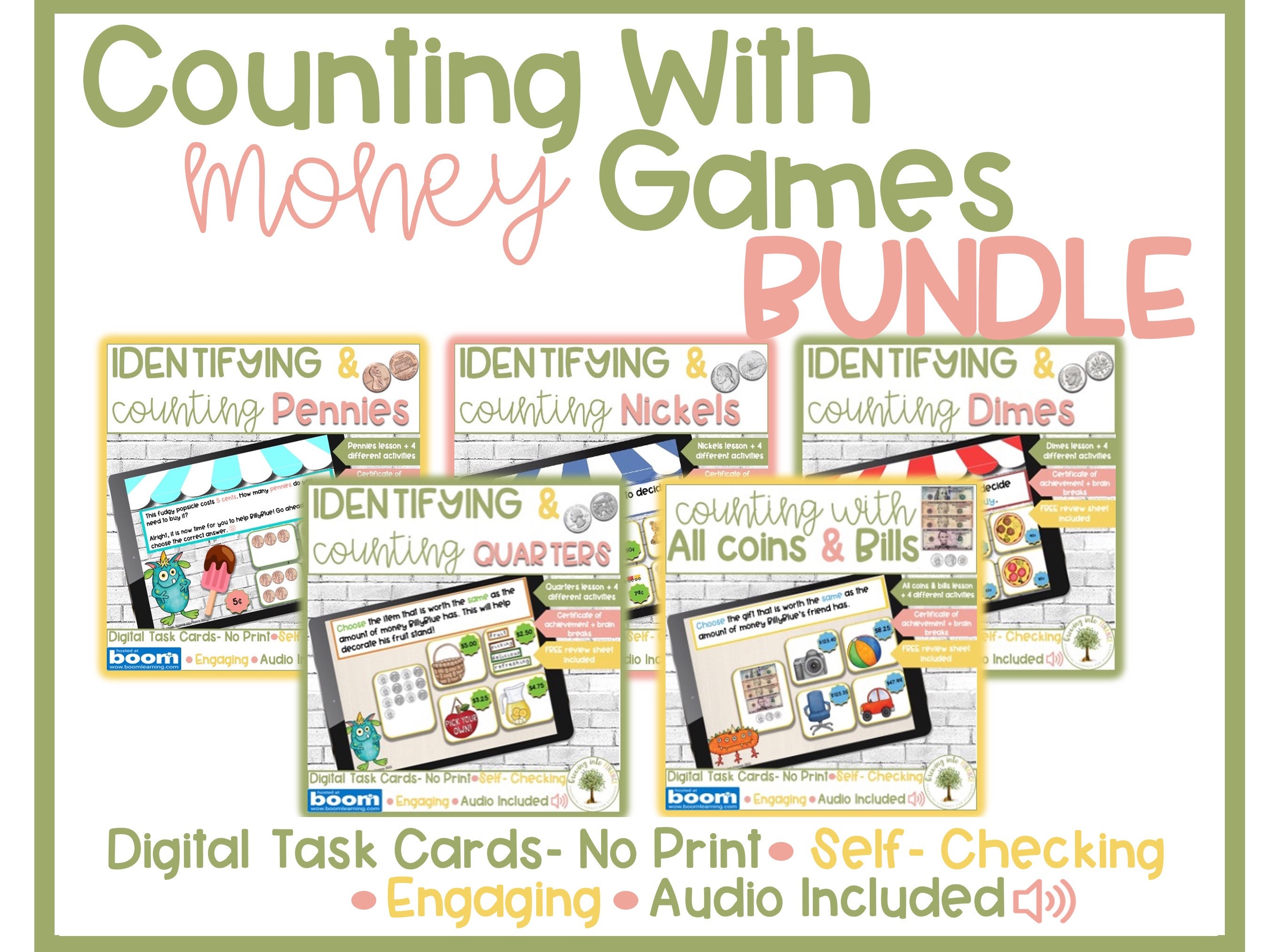 Counting Money Games Bundle | INSTANT DOWNLOAD | Kids Financial ...