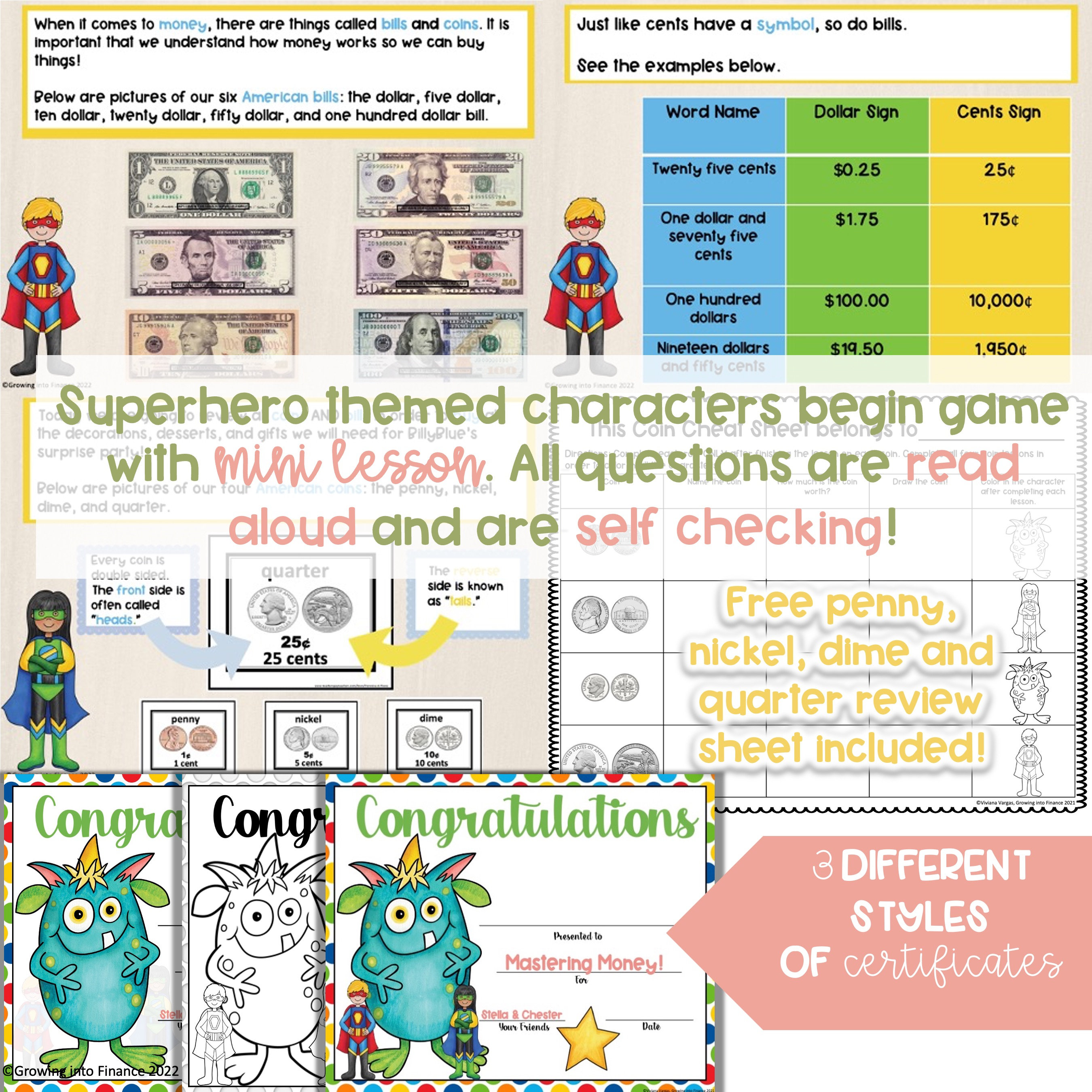 Interactive Money Game | INSTANT DOWNLOAD | Money Identification | Math ...
