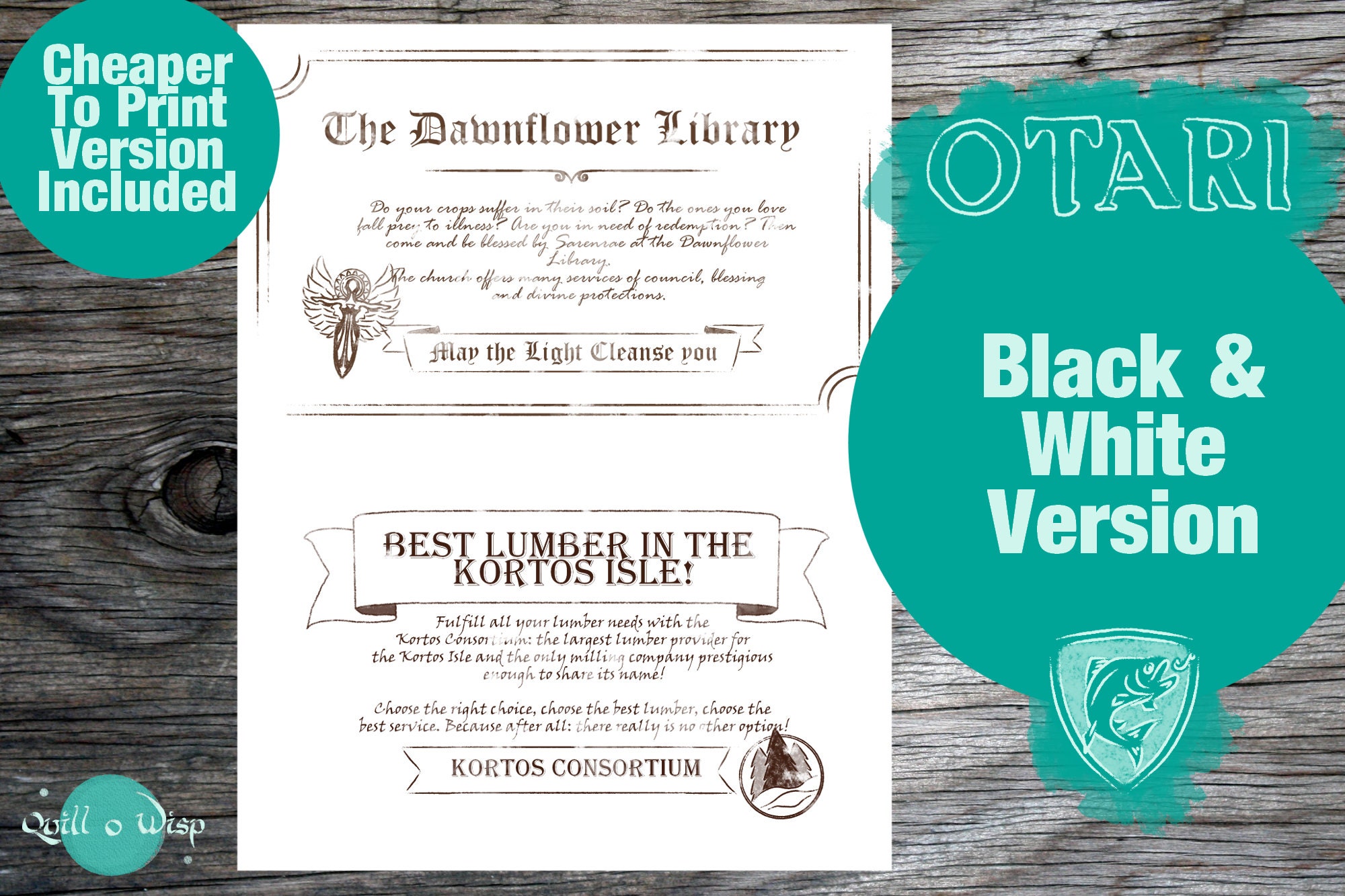 Troubles in Otari Handouts | Pathfinder 2e | Roleplaying Game Gifts ...