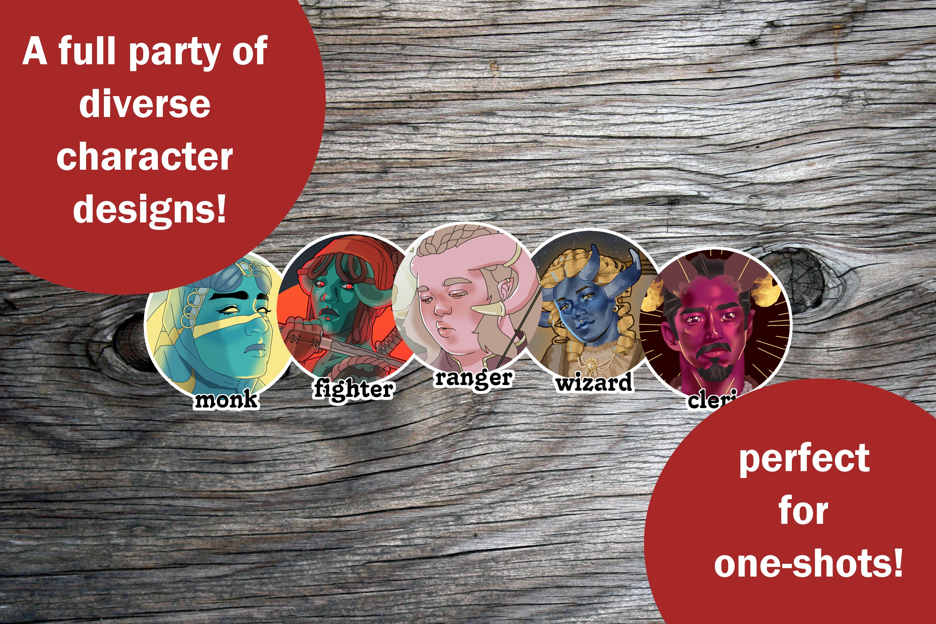 One Shot Dnd Party Characters Ready to Play Dnd Character - Etsy