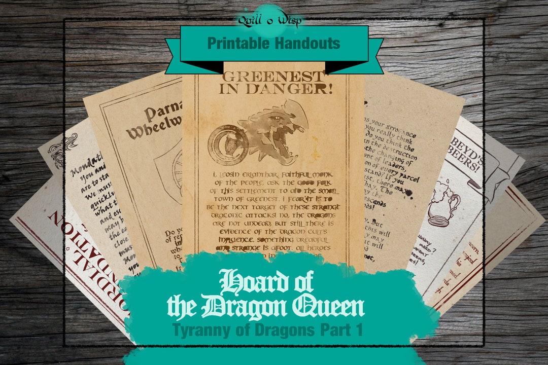 Hoard of the Dragon Queen Handouts | Tiamat | Faerun Dnd Props | TTRPG ...