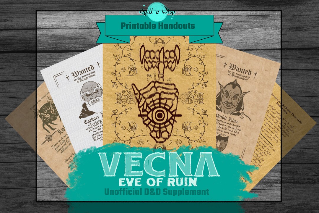 Vecna Eve of Ruin 5e Digital Handouts for TTRPG D&D Kas the Betrayer ...