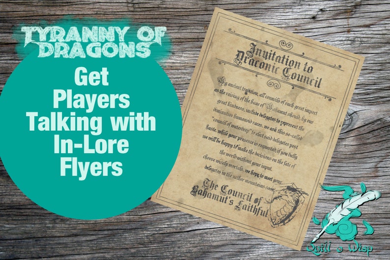 Tyranny of Dragons Handouts | Fantasy Roleplaying Game Props and Gifts ...