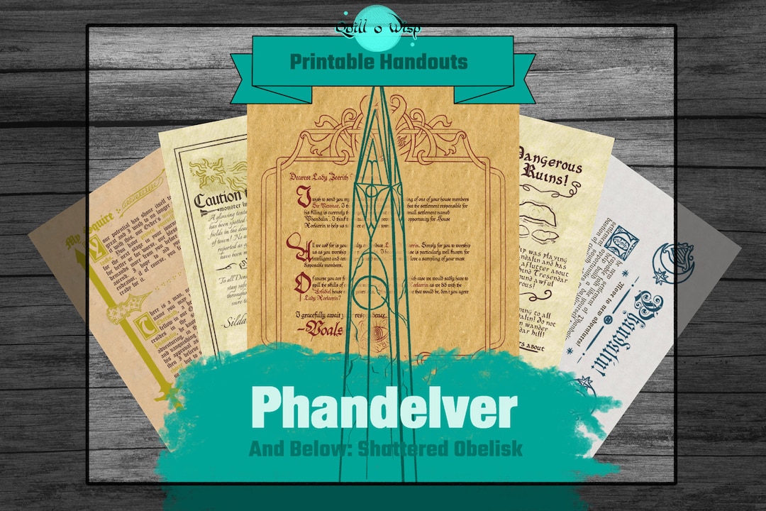 Phandelver Shattered Obelisk Printable DM Handouts Dnd Props Set Gift ...