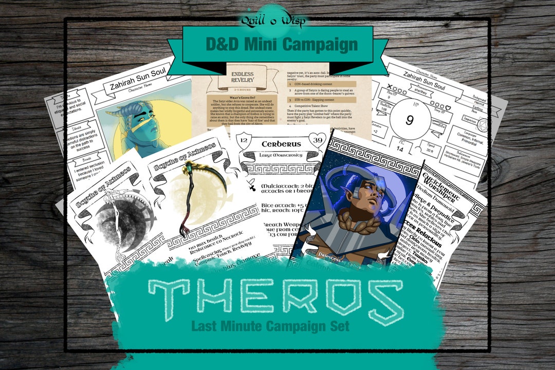 Theros 5e Dnd Side Quests Dnd Campaign Dnd Gifts A TTRPG - Etsy