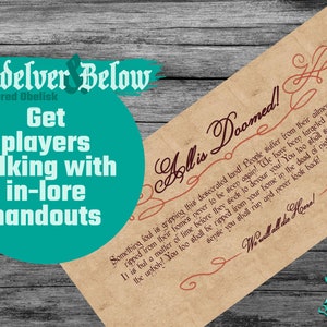 Phandelver Shattered Obelisk Printable DM Handouts Dnd Props Set Gift ...