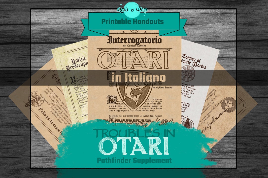 Italian Troubles in Otari Handouts | Pathfinder 2e | Roleplaying Game ...