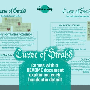 Curse of Strahd Handouts Digital Download for Dnd Campaigns and RPG ...
