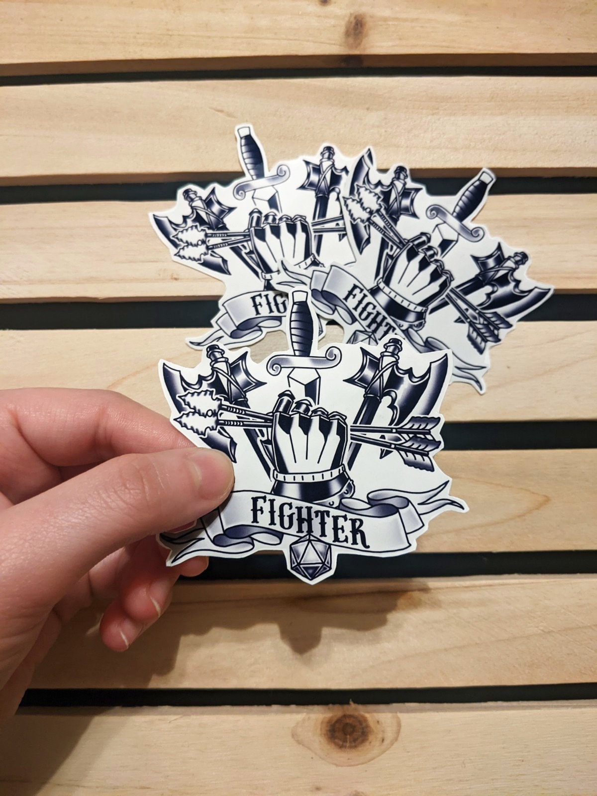 Dnd Fighter Sticker Dnd Class Sticker Dnd Sticker Dnd 5e - Etsy