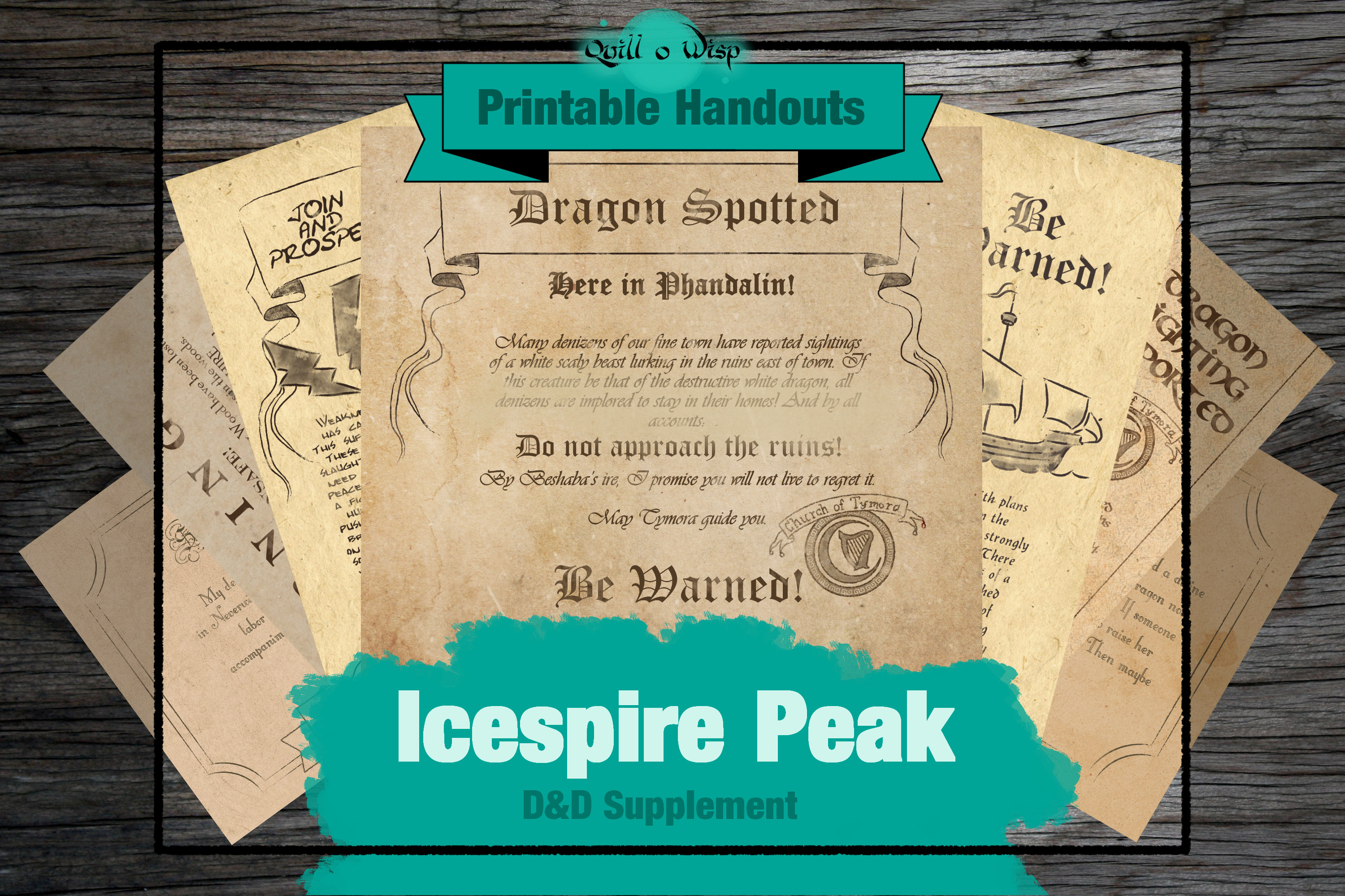 Icespire Peak Handouts | Fantasy Roleplaying Props Digital Download for ...