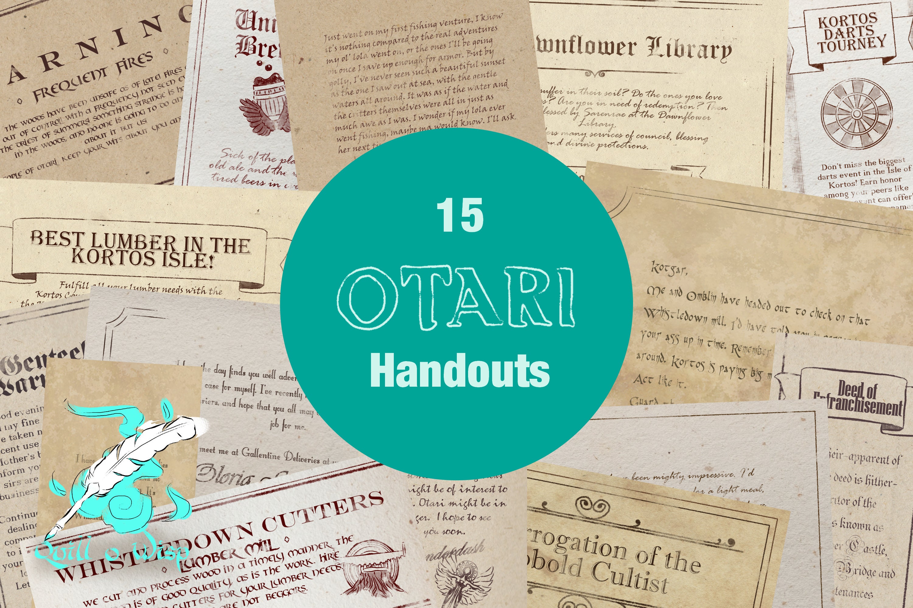 Troubles in Otari Handouts | Pathfinder 2e | Roleplaying Game Gifts ...
