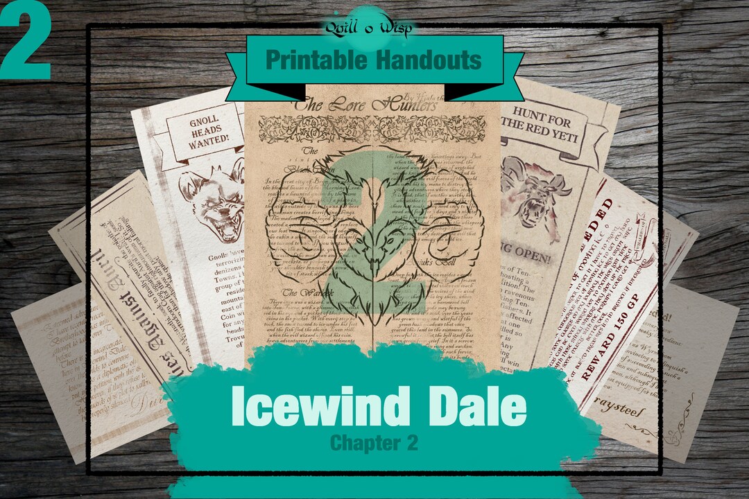 Chapter 2 Only Icewind Dale Roleplaying Handouts Digital Download for ...