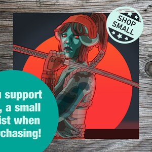 Printable Samurai Art | Printable Art A4 | Square Printable Art | DM ...