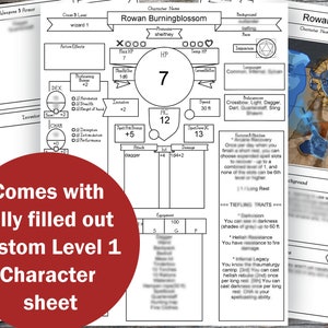 One Shot Dnd Party Characters! | Ready to Play Dnd Character Sheet ...