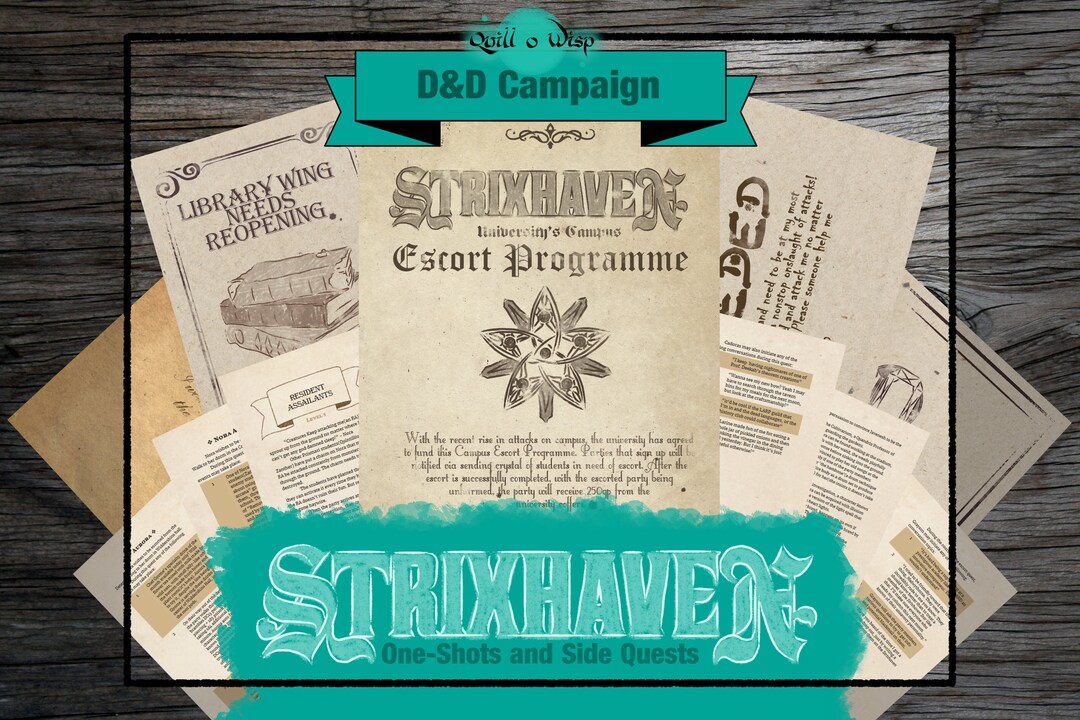 Strixhaven 5e Dnd Side Quests Dnd Oneshots Dnd Gifts A TTRPG Dnd ...