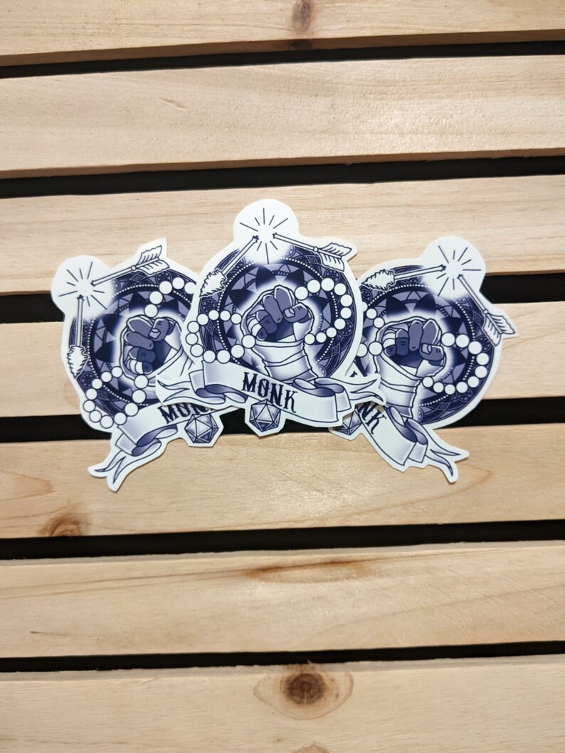 Dnd Monk Sticker Dnd Class Sticker Dnd Sticker Dnd 5e - Etsy