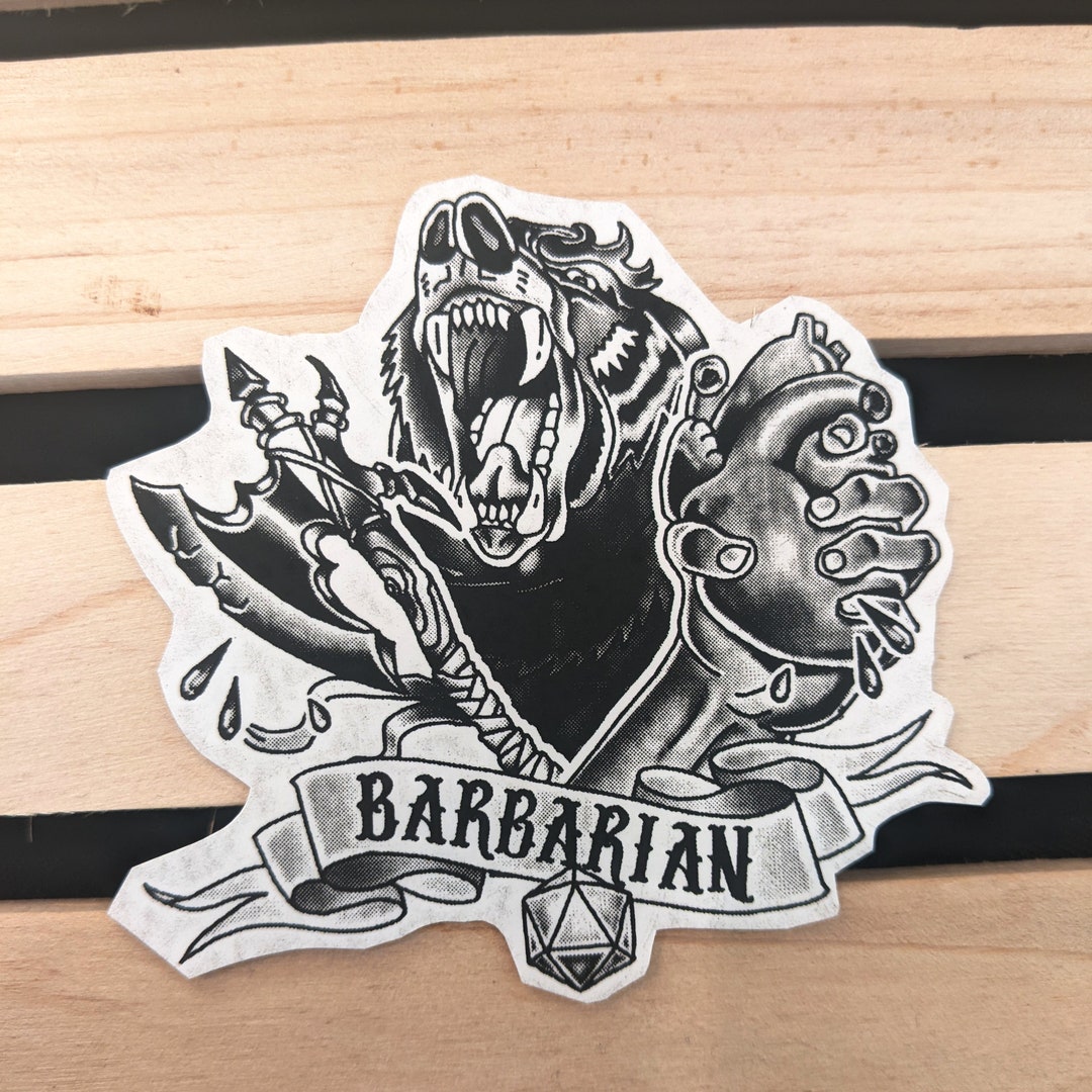 Dnd Barbarian Sticker Dnd Class Sticker Dnd Sticker Dnd 5e - Etsy