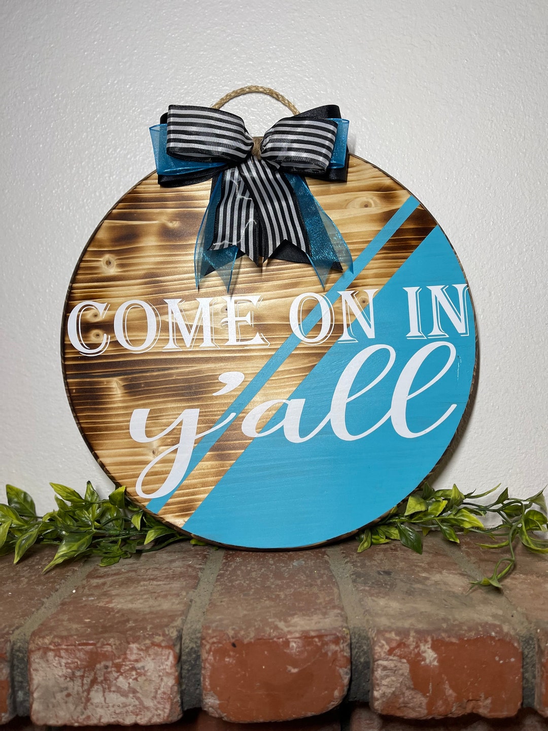 Southern Greeting Wood Door Sign - Etsy