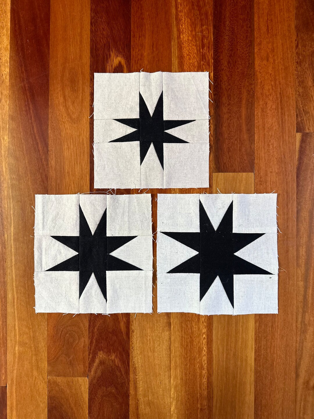 Sawtooth Star Foundation Paper Piecing Pattern Trio / Scrappy Improv ...