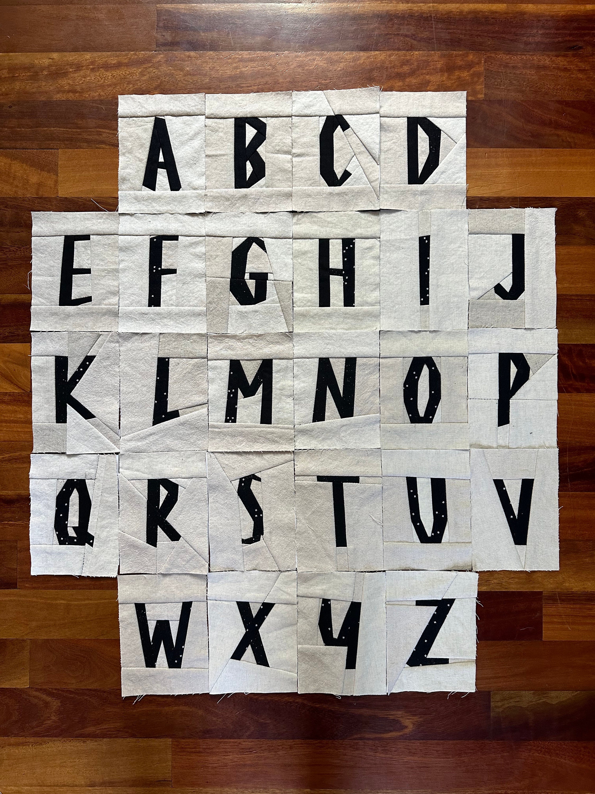 Scrappy Alphabet Foundation Paper Piecing Pattern / Scrappy Improv ...
