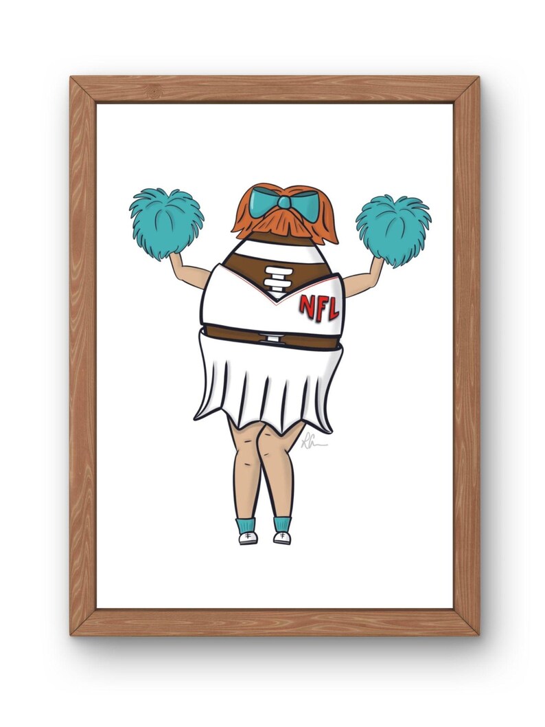 Cheerleader | Cheer Art | Sports | Team Mascot | Football Print ...