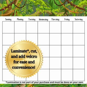 Jungle Themed Classroom Calendar Elementary Calendar Whiteboard ...