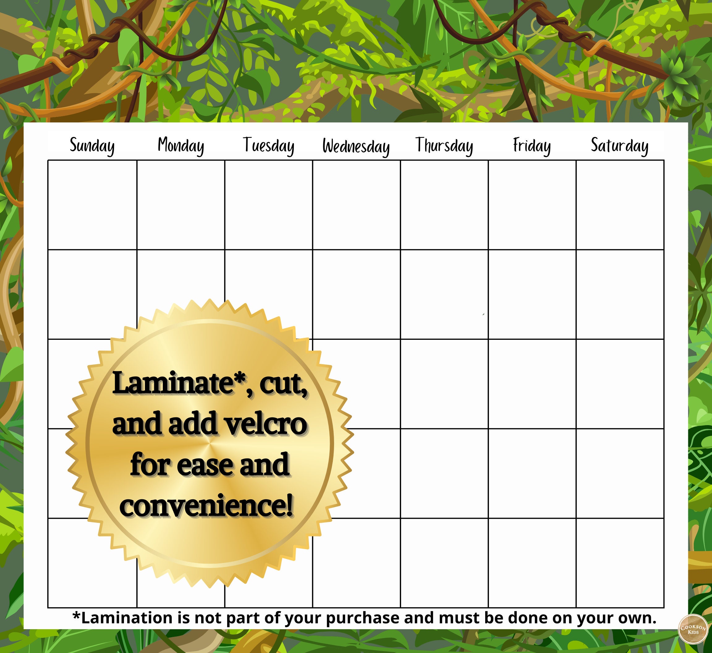 Jungle Themed Classroom Calendar Elementary Calendar Whiteboard ...