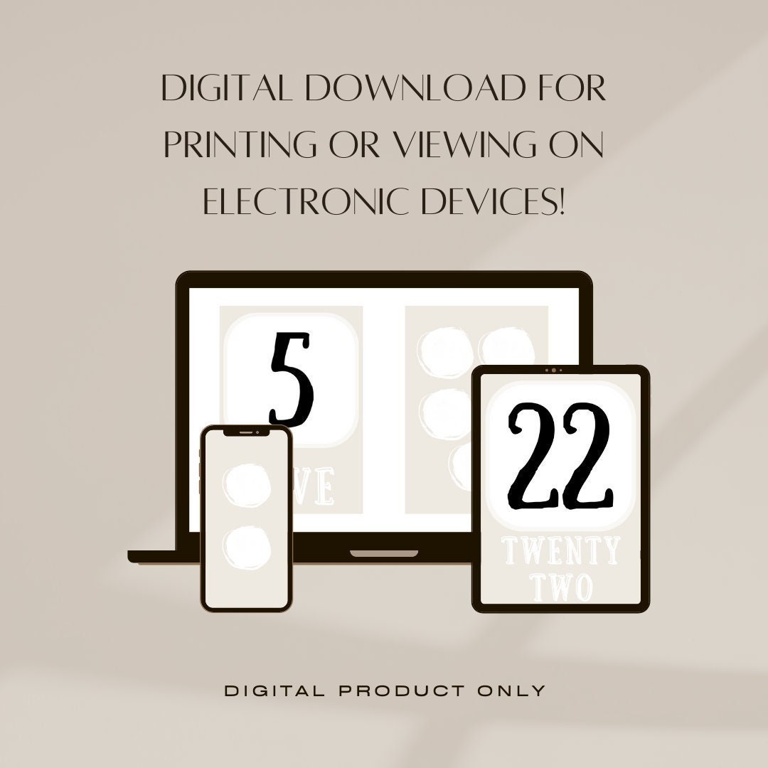 Neutral Number Flashcards Digital Download Digital - Etsy