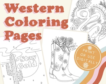 coloring book cowboy hat