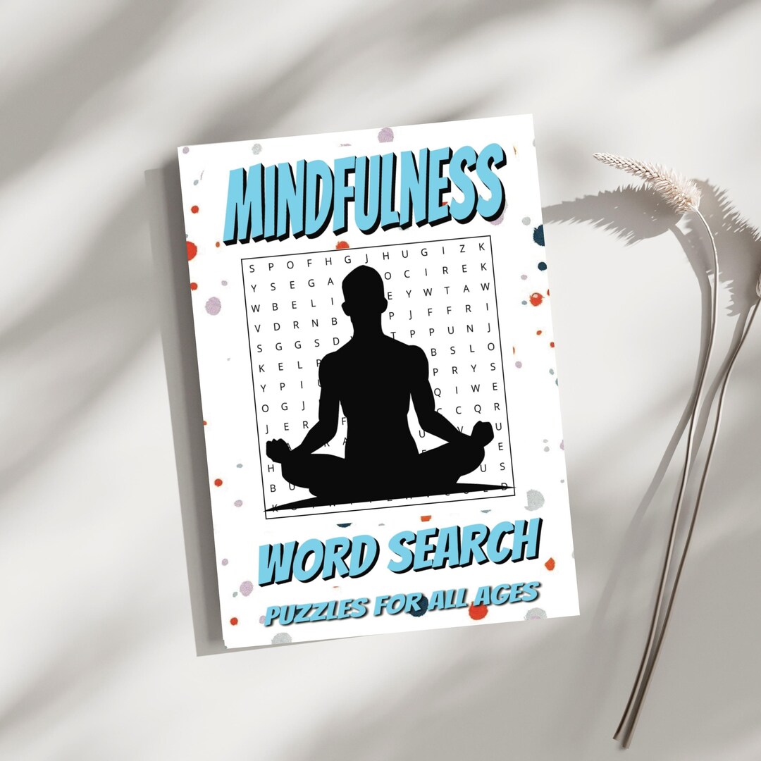 Mindfulness & Anxiety Relief Word Search Book for Kids and Adults ...