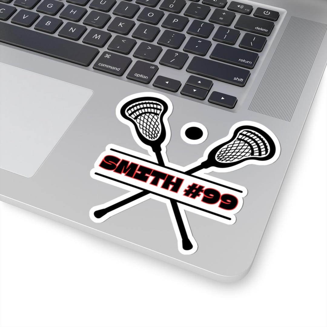 Personalized Lacrosse LAX Stick Kiss-cut Stickers, Custom Sports Decal ...