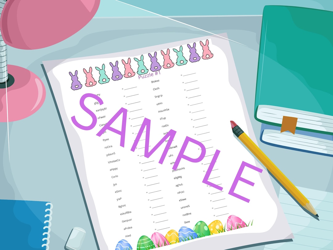Easter Word Scramble Puzzle Activities | for Kids & Adults All Ages ...