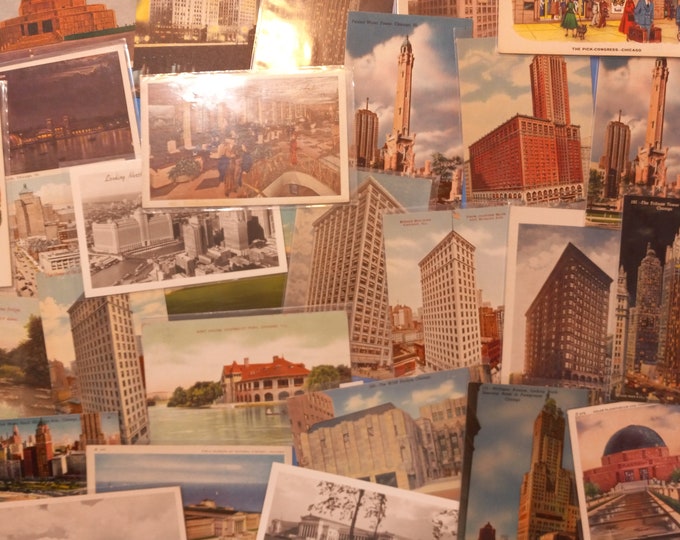 Chicago Architecture Postcards - Set of 17 - Etsy