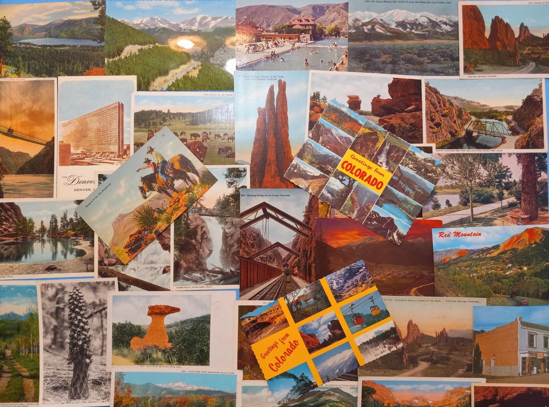 Vintage Colorado Postcards - Random Lot of 11 Unused 1920s-1970s for ...