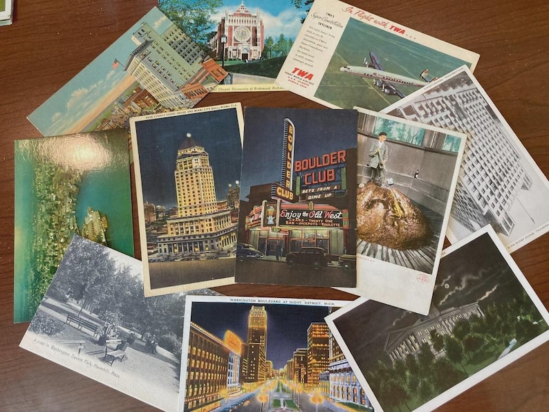 Lot of 55 RANDOMLY SELECTED Old Postcards With MESSAGES, Some Unused ...