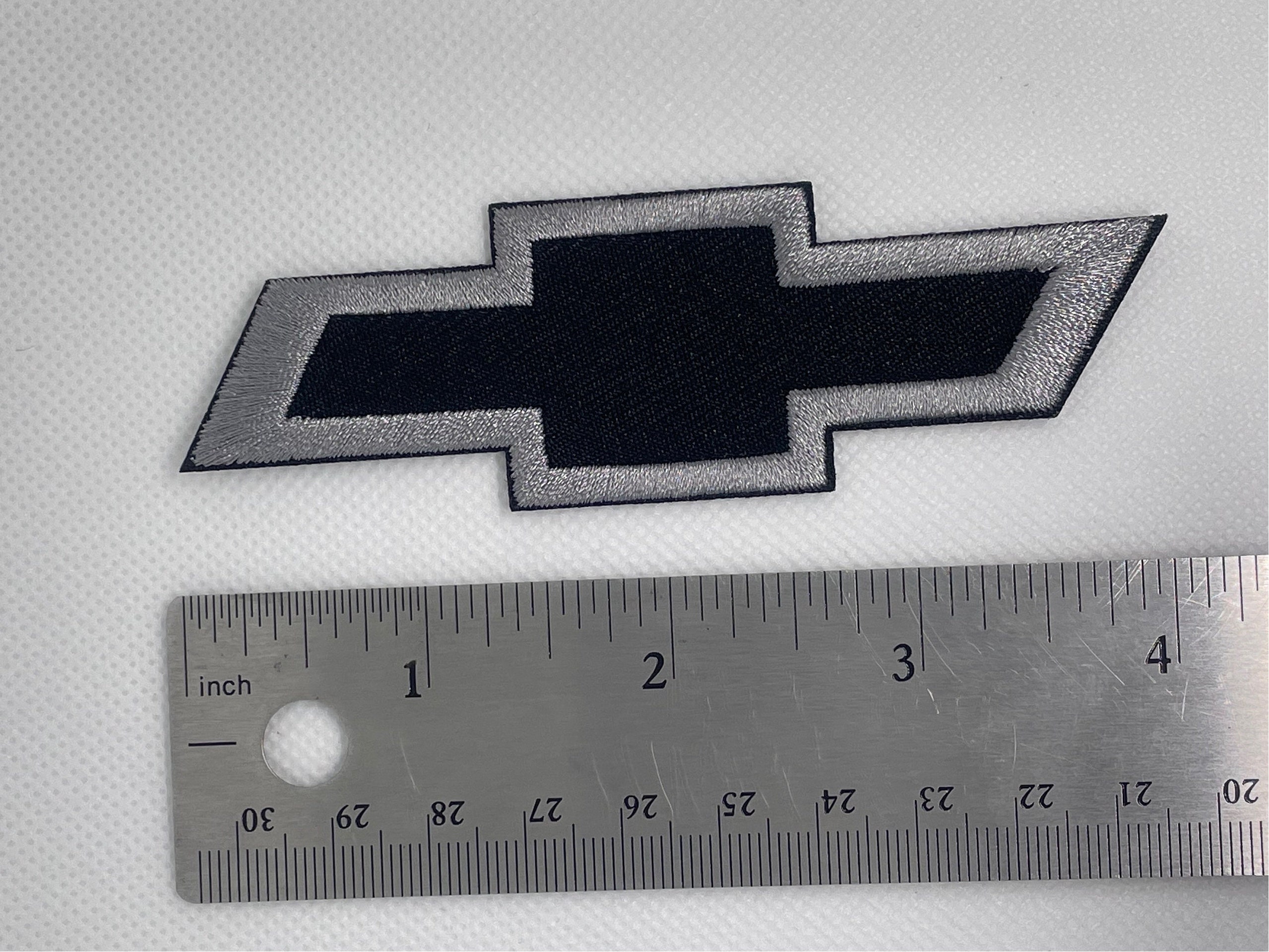 Chevrolet Patch: Black & Silver Iron-on Chevy Badge (4" Wide) - Etsy