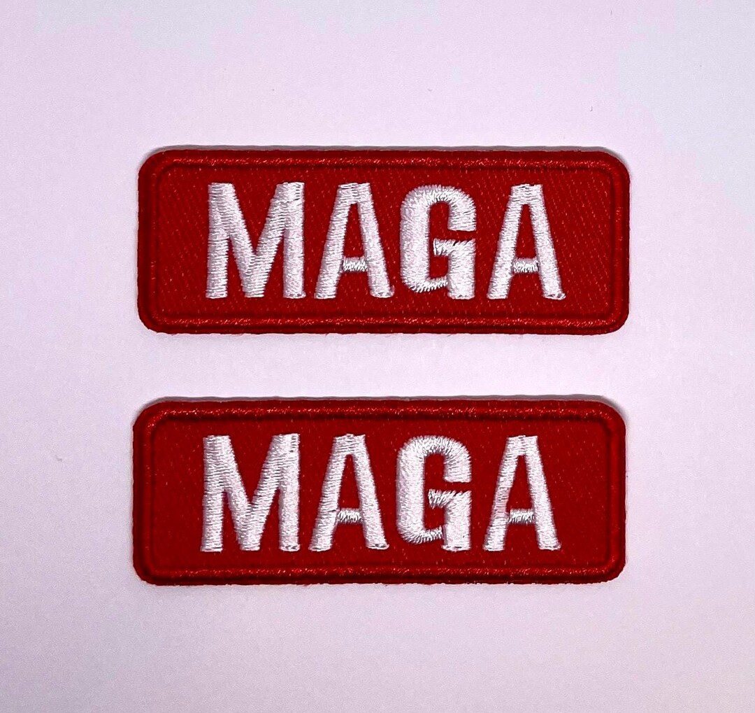 M.A.G.A. Patch (2x) - Red & White, 3" Iron On/sew On - Etsy