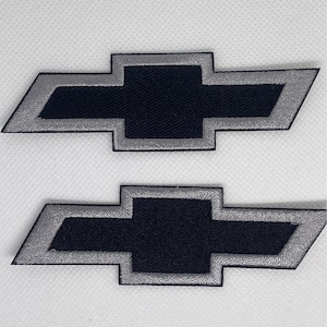Chevrolet Patch: Black & Silver Iron-on Chevy Badge (4" Wide) - Etsy