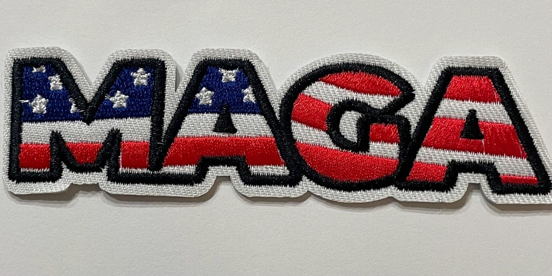 American Flag MAGA - TRUMP Embroidered Patch Great Quality Large Size 4 ...