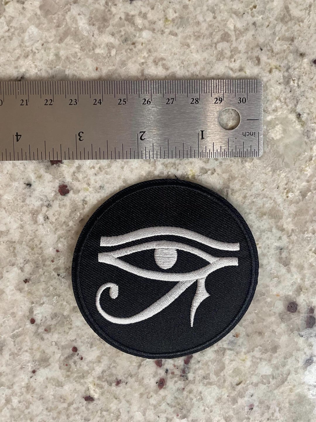 Eye of Ra Embroidered Patch: Black and White Iron on 3 Inches - Etsy