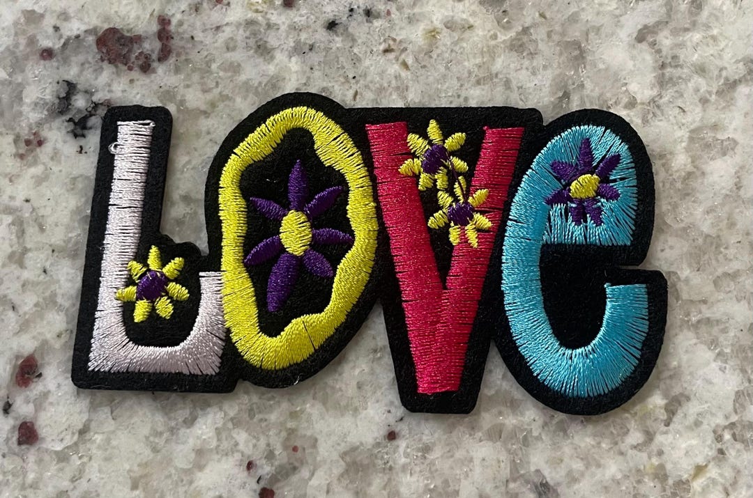 Love Patch Iron on 3.5 ” Inches FREE SHIPPING Great Quality Iron on or ...