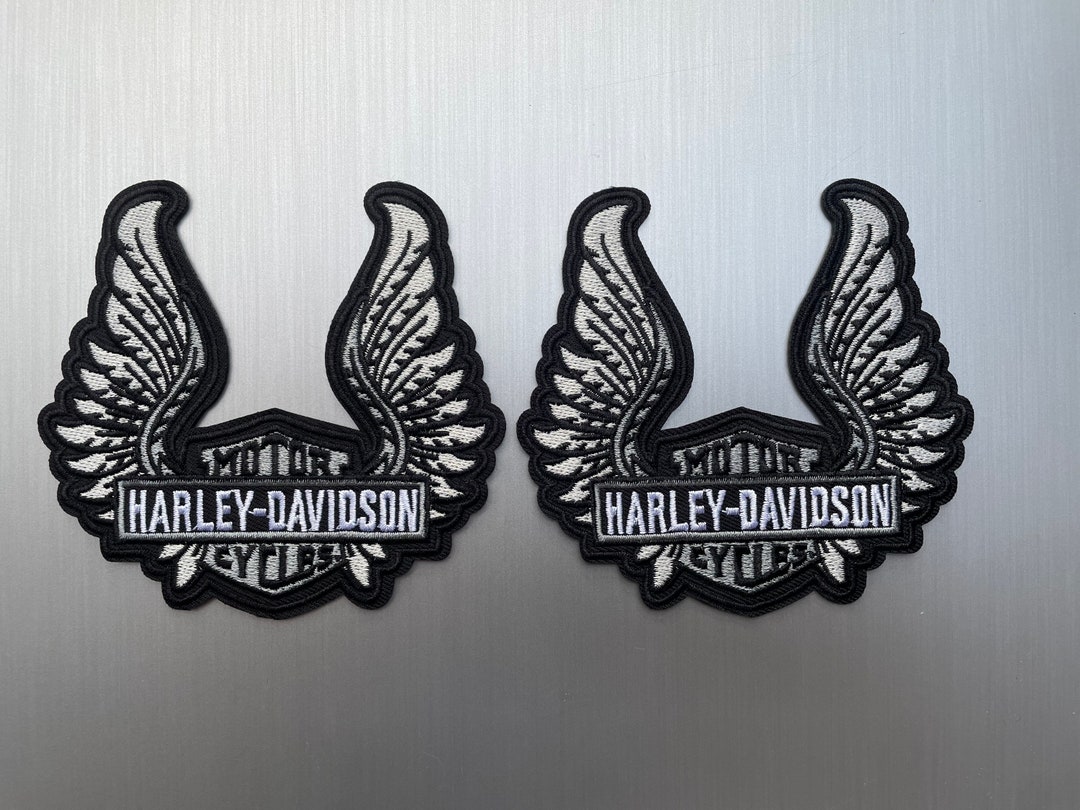 Harley Davidson Wings up Patches pack of 2 4x4 Inches. great Quality ...