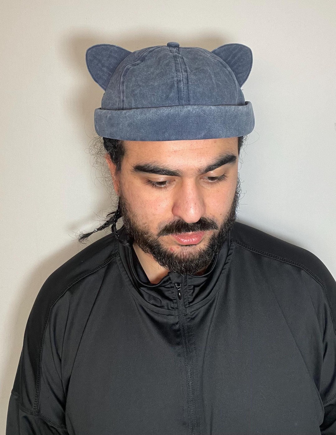 Docker Hat Denim Cat Ear Cap Adjustable Unisex Hat Fisherman - Etsy
