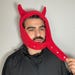 Red Devil Horn Hat With Snap Closure – Cozy Fleece Costume Hat, Unisex ...