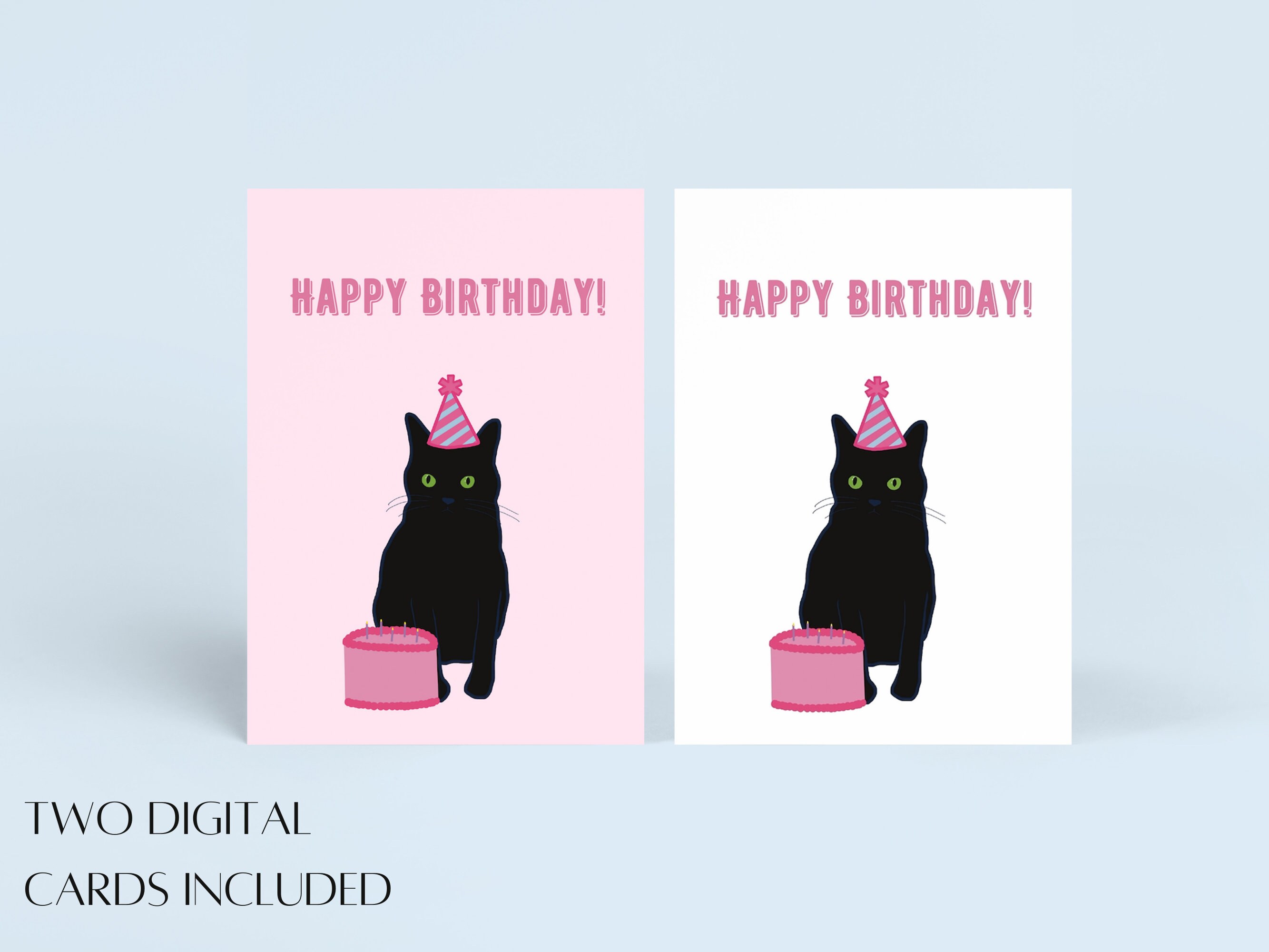 Cat Birthday Card | Printable Birthday Card | Funny Birthday Card ...