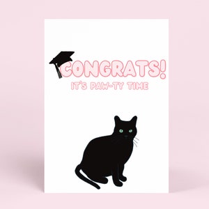 Cat Graduation Card | Funny Graduation Card | Printable Cat Card ...