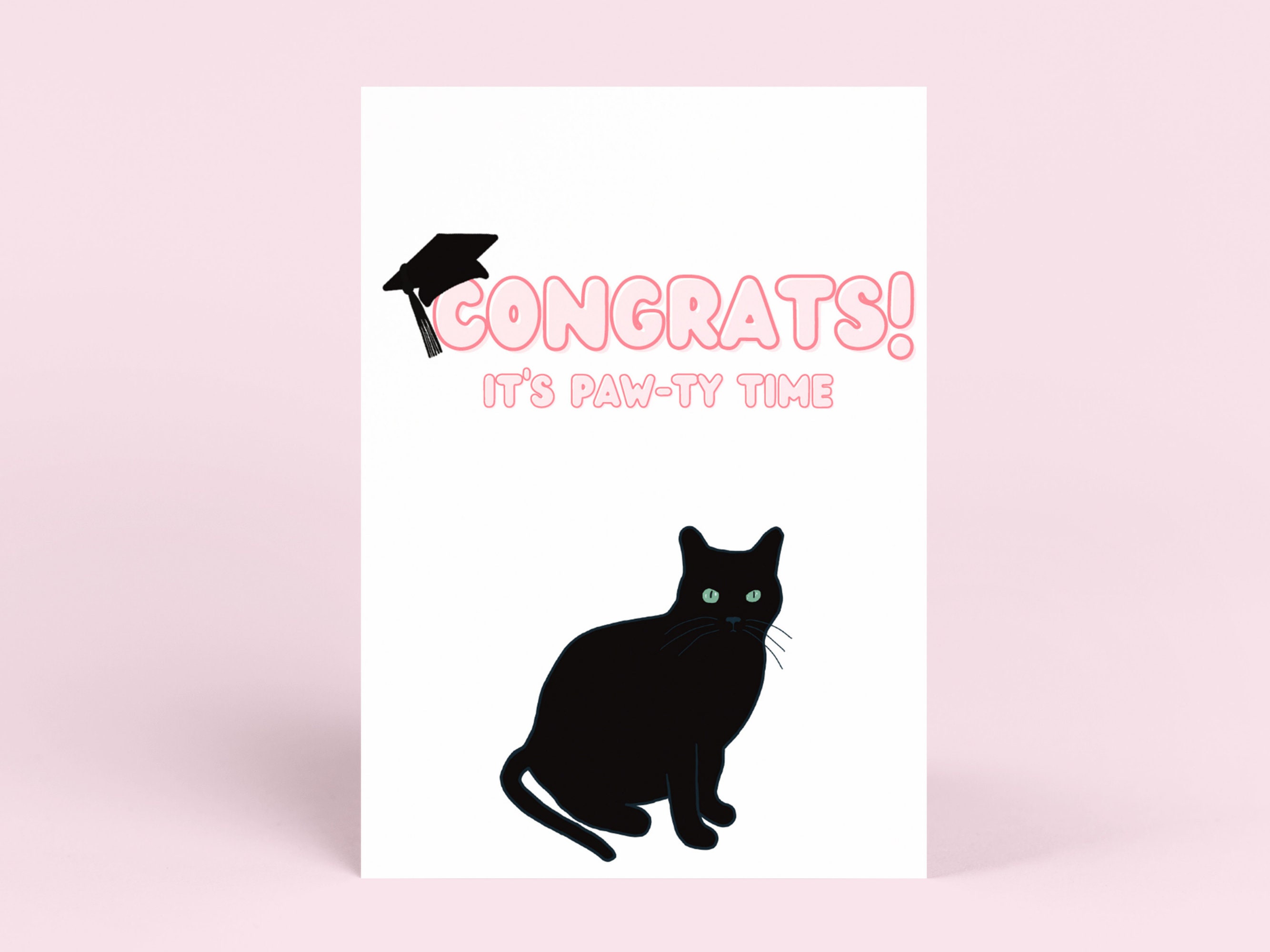 Cat Graduation Card | Funny Graduation Card | Printable Cat Card ...
